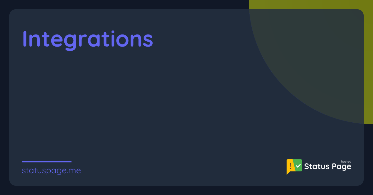 Integrations | Status Page