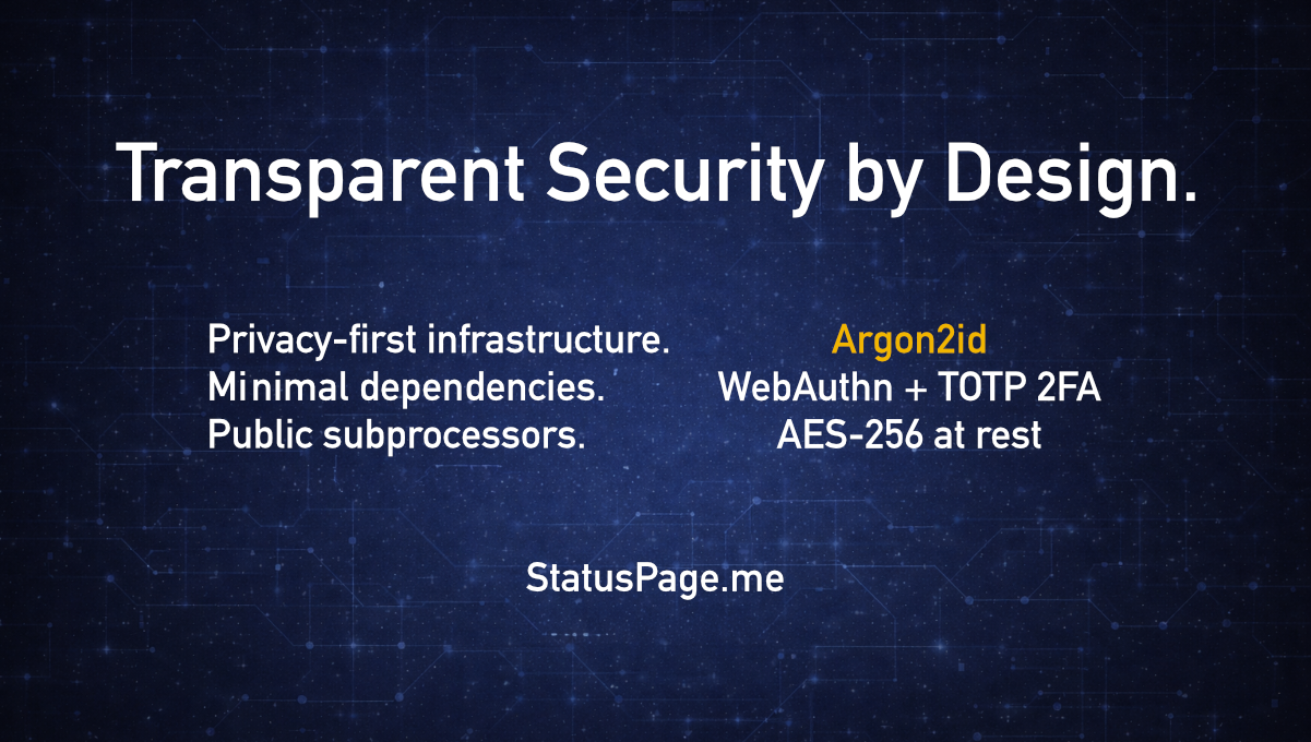 Security | StatusPage.me